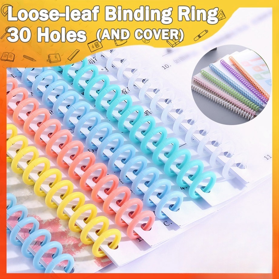 Jual DIY Ring Binder Plastik Spiral 30 Lubang untuk Loose-leaf Paper A4 ...