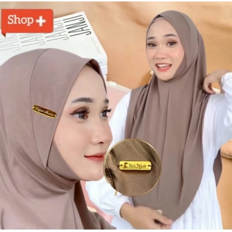 Jual Hijab dagu Malaysia jilbab instan Malay soft pet bergo dagu Malay size L(label akrilik ...