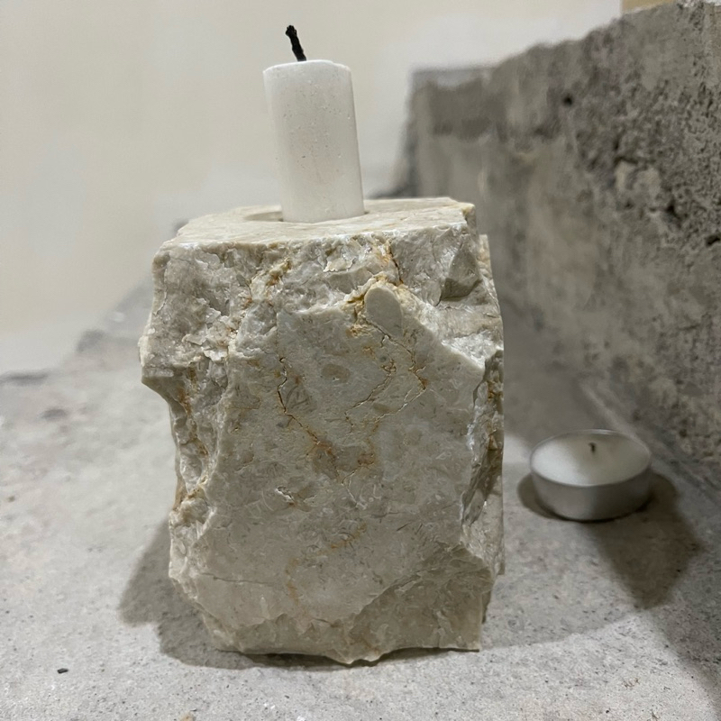 Jual tempat lilin batu marmer natural aesthetic | Shopee Indonesia