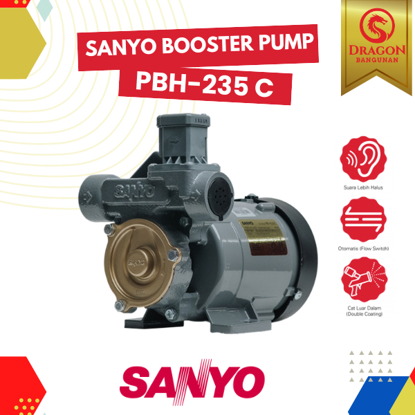 Jual Pompa Air Sanyo PBH 235 C - Pompa Booster Sanyo - Pompa Pendorong Sanyo 200 Watt | Shopee ...