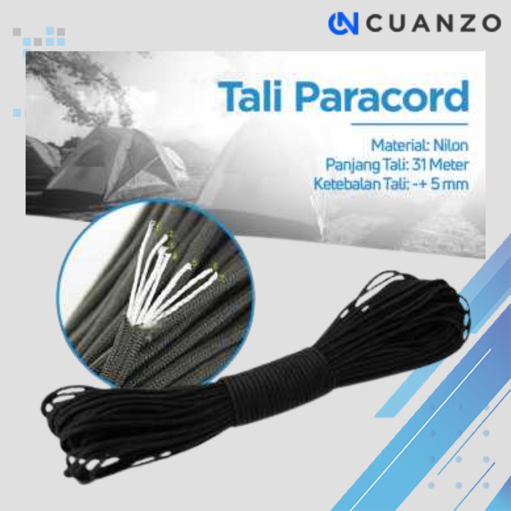Jual Tali Paracord Camping Adventure 7 Core 5mm 31M / Tali Panjat Tebing Mendaki Gunung Outdoor ...