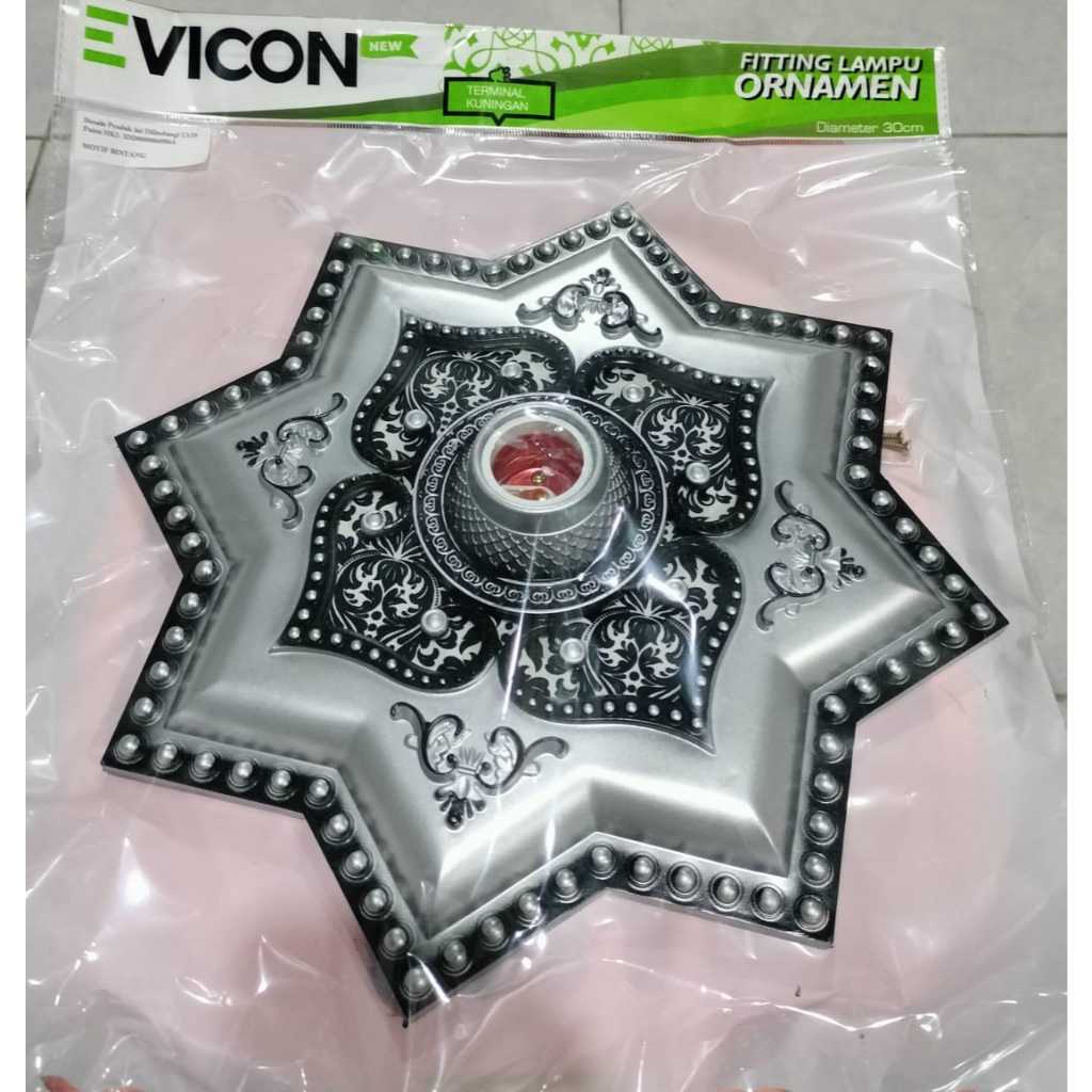 Jual Fitting Ornamen lampu plafon pvc/gypsum kap lampu fleksibe fitting ...