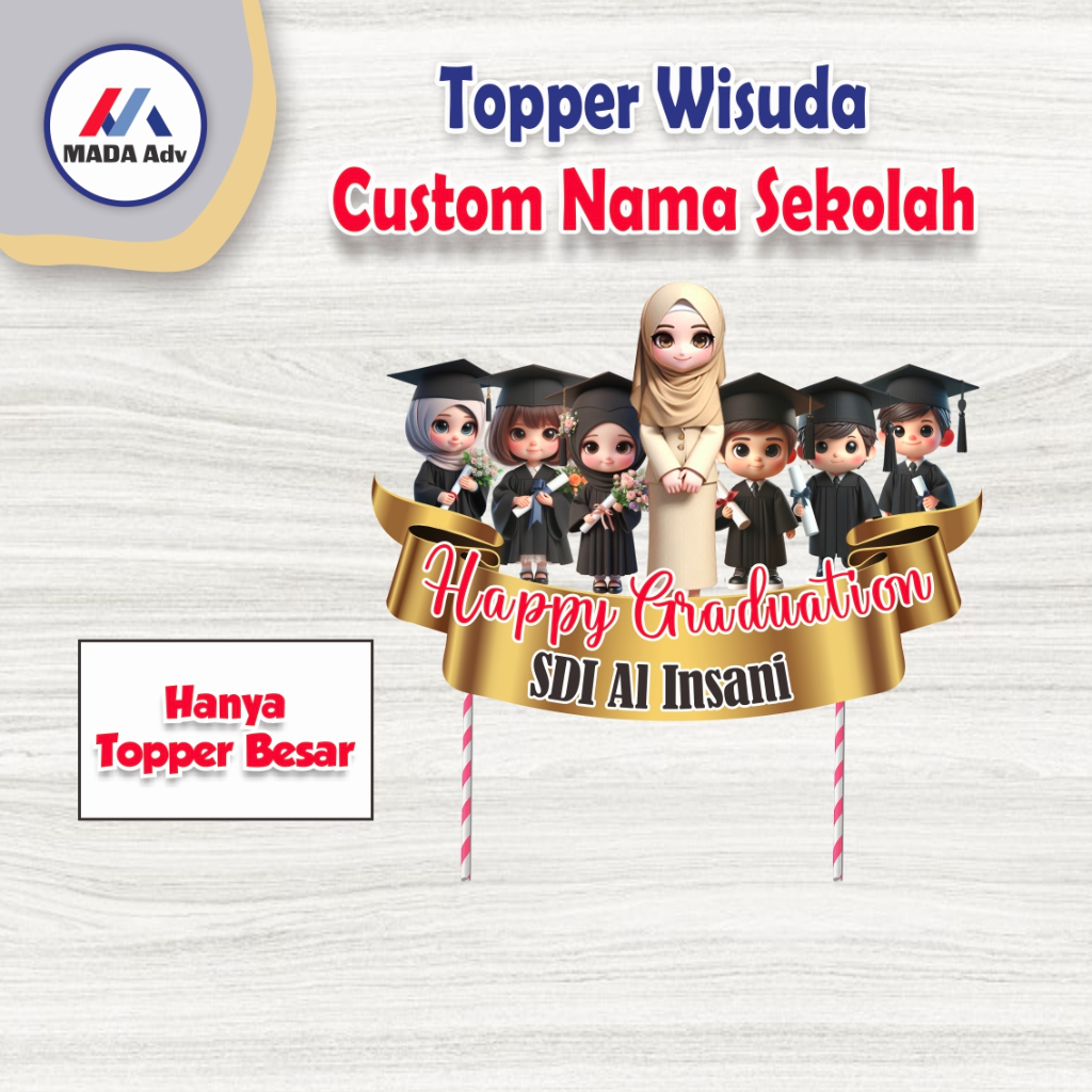 Jual Topper Cake Wisuda/ Topper Wisuda / Topper Wisuda Sekolah / Topper ...