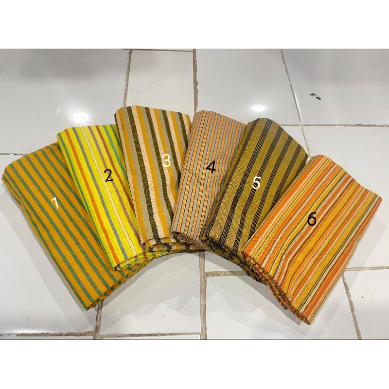 Jual KAIN TENUN LURIK NUANSA KUNING TERMURAH | Shopee Indonesia