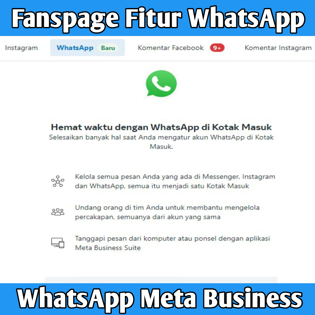 Jual Fanspage Fitur Wa Meta dalam BM | Shopee Indonesia
