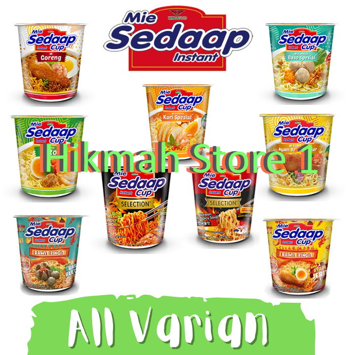 Jual Mie Sedaap Cup Instan All Varian / Goreng / Soto / Rawit Bingit ...