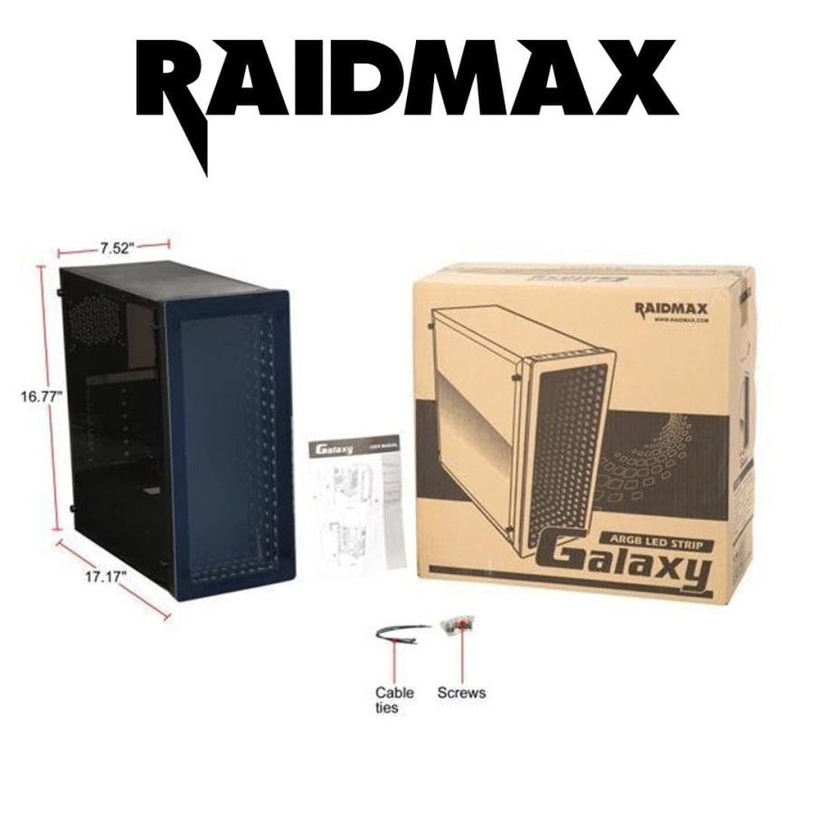 Jual Casing Raidmax Galaxy X230FAB Tempered Glass Case Mid Tower ...