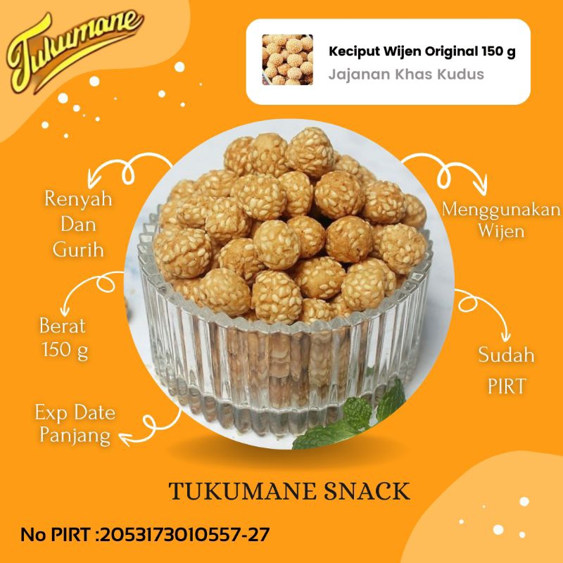 Jual Keciput Wijen Mini Original 150g Cemilan Spesial Gurih Renyah ...