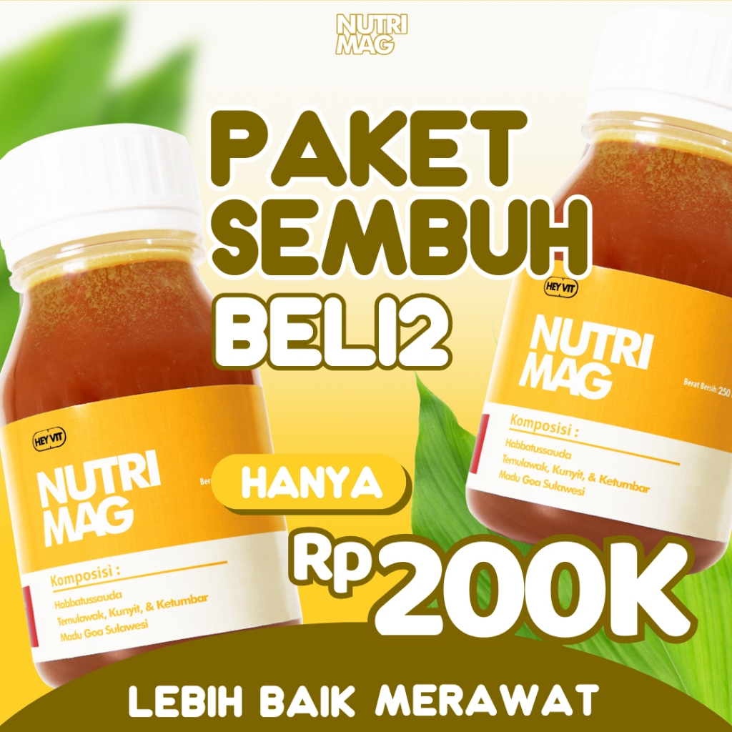 Jual Nutri Mag Paket Aktif 2 botol + TEH HERBAL Solusi Ampuh Atasi Asam ...