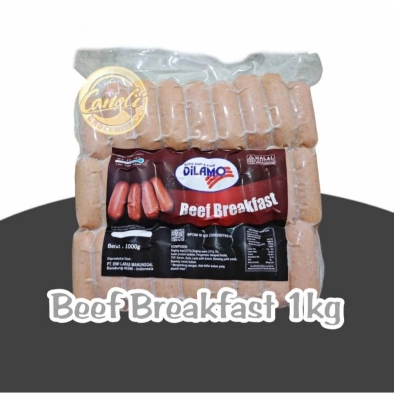 Jual SOSIS DILAMO BEEF BREAKFAST 1kg | Shopee Indonesia