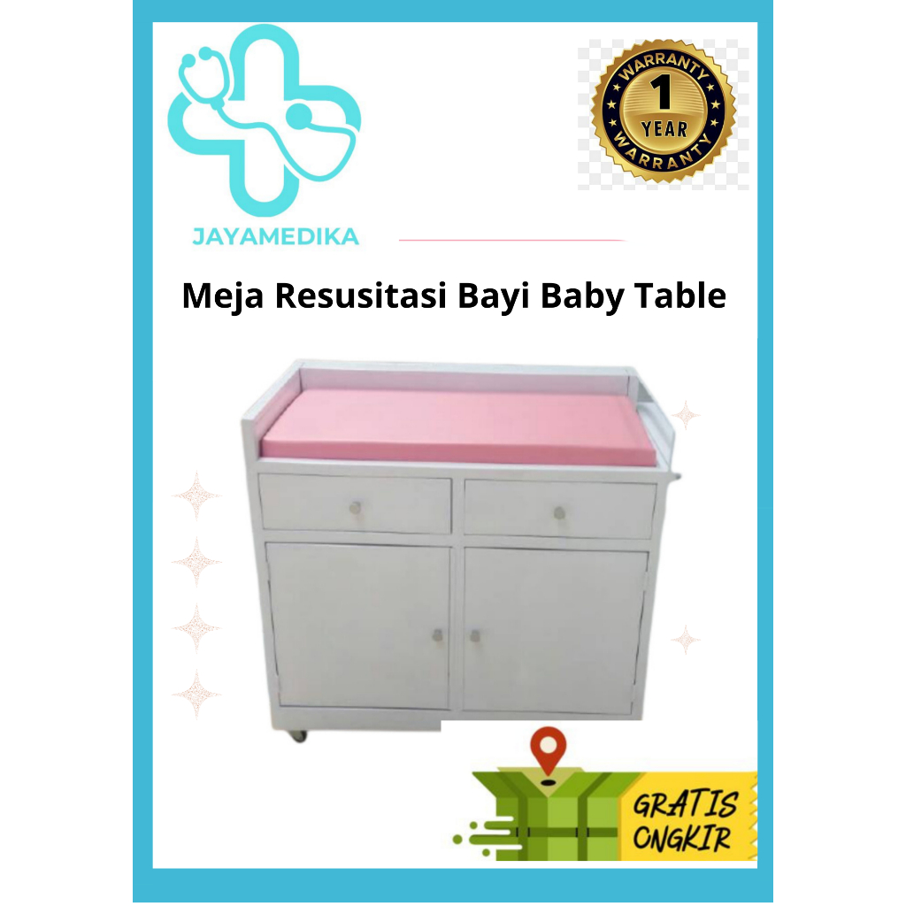 Jual Meja Resusitasi Bayi Baby Table stainless & Besi Berkualitas ...