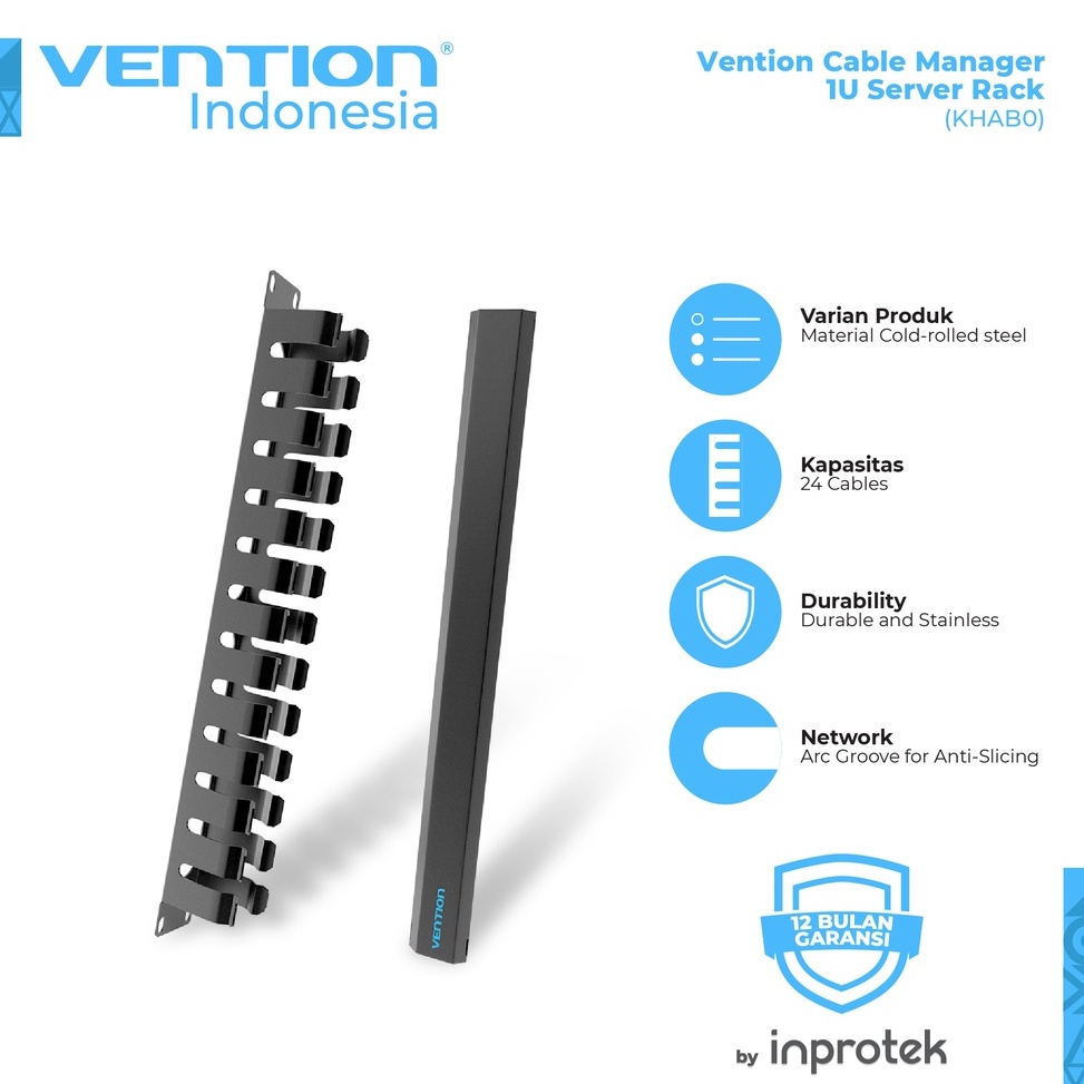 Jual KODE J6D Vention Cable Manager 1U Server Rack | Shopee Indonesia