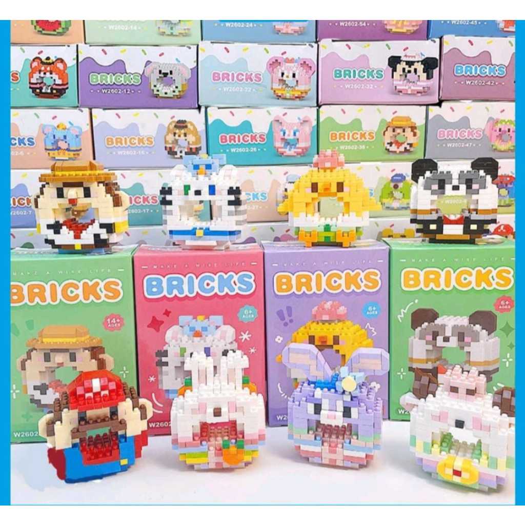 Jual SATASHA.ID MAINAN LEGO BRICK DONAT MAINAN BALOK SUSUN DONAT ...