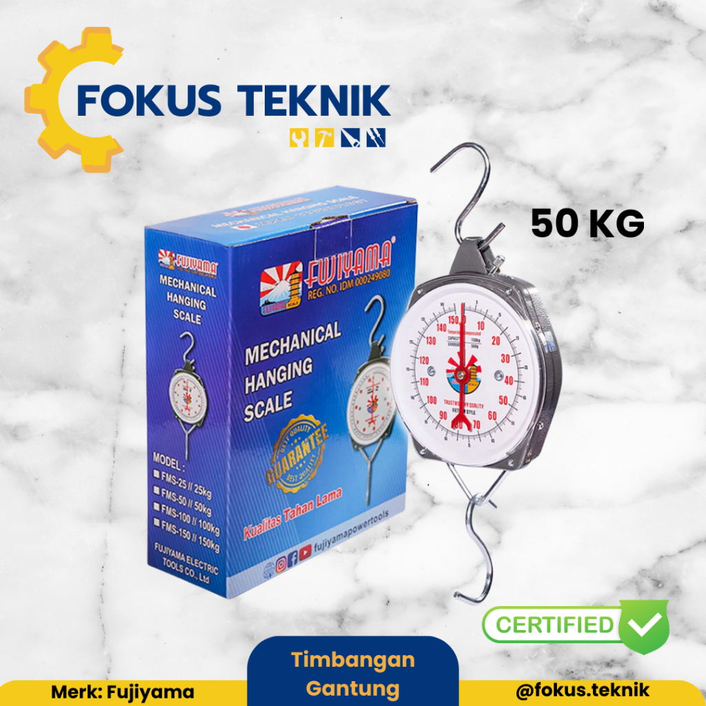 Jual FUJIYAMA Timbangan Gantung 50 Kg Laundry Kardus Timbang Hanging Scale | Shopee Indonesia