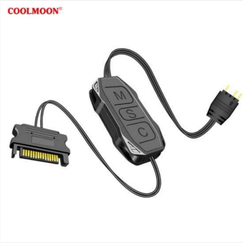 Jual COOLMOON ARGB LED CONTROLER 3 PIN 5V COLOKAN SATA | Shopee Indonesia