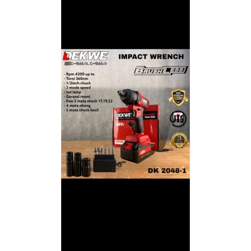 Jual MESIN PEMBUKA BAUT BAN MOBIL MOTOR IMPACT DEKWE DK2048-1 bosch ...