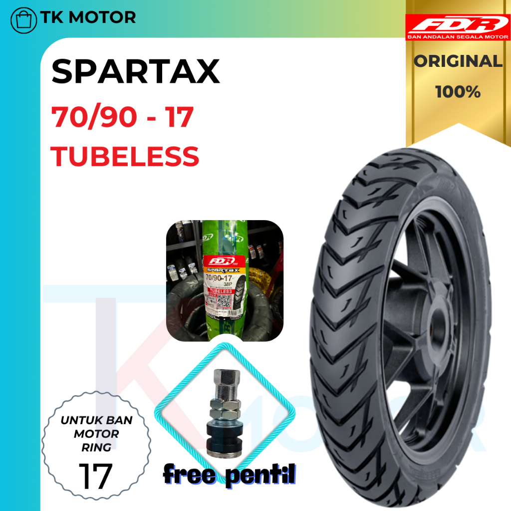 Jual BAN FDR Spartax 70/90 - 17 Tubeless ( ORI ) | Shopee Indonesia