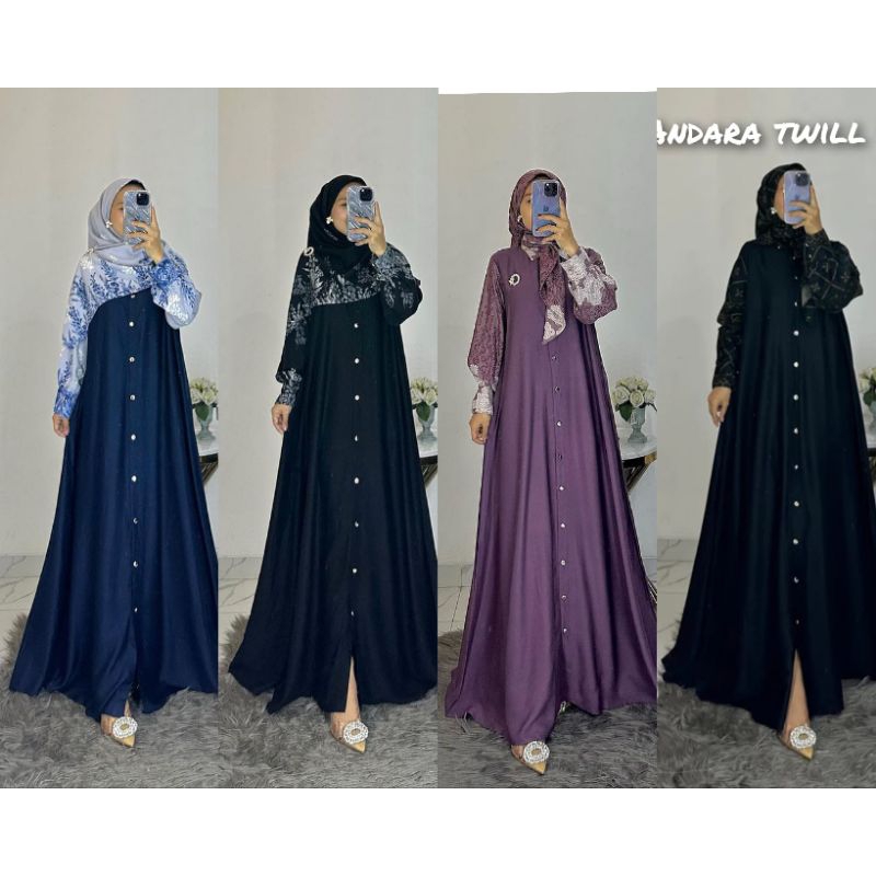 Jual READY ANDARA SET HIJAB TWILL SETELAN GAMIS KOMBINASI /GAMIS WANITA ...