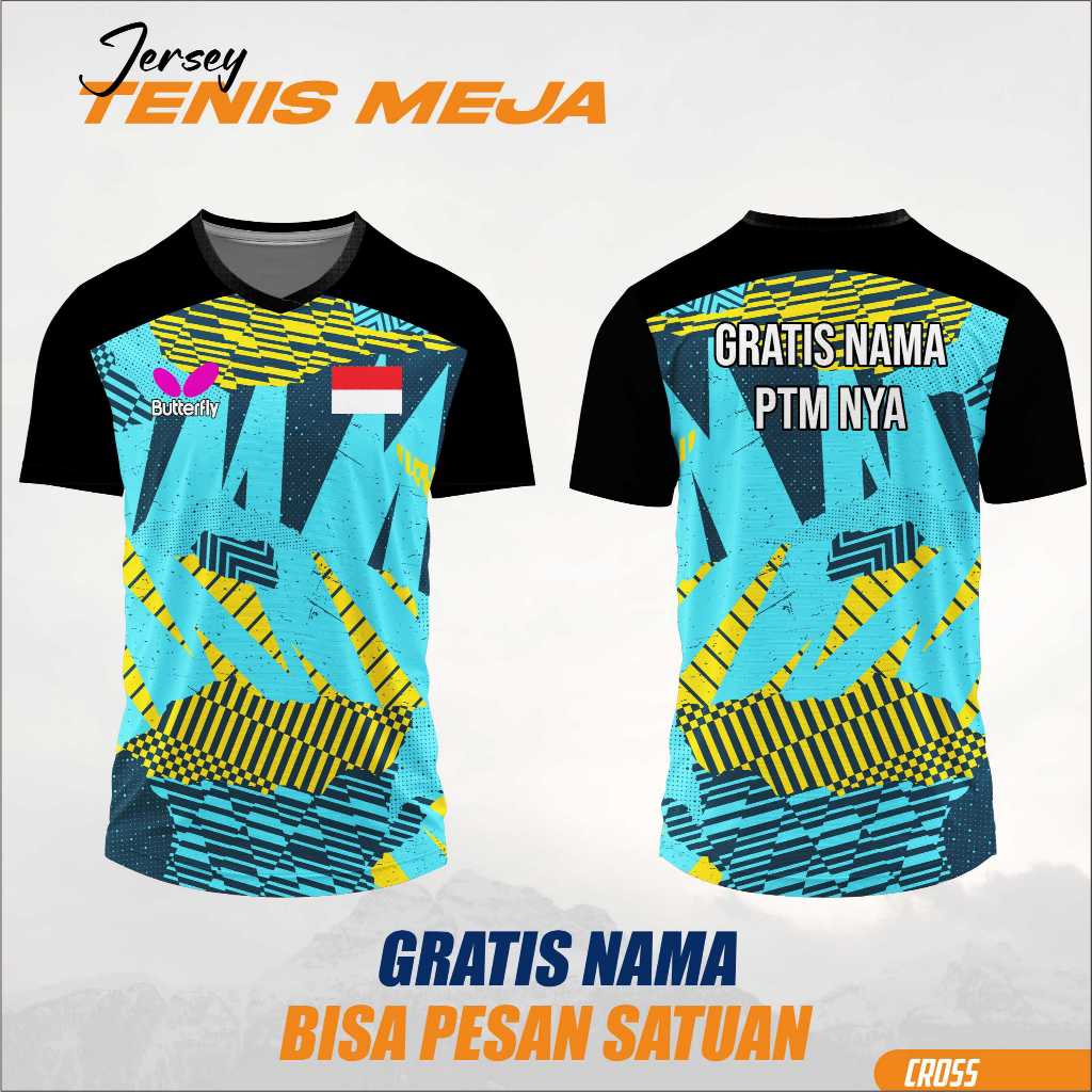 Jual JERSEY TENIS MEJA / PINGPONG GRATIS NAMA, TEAM / PTM, LOGO DAN ...
