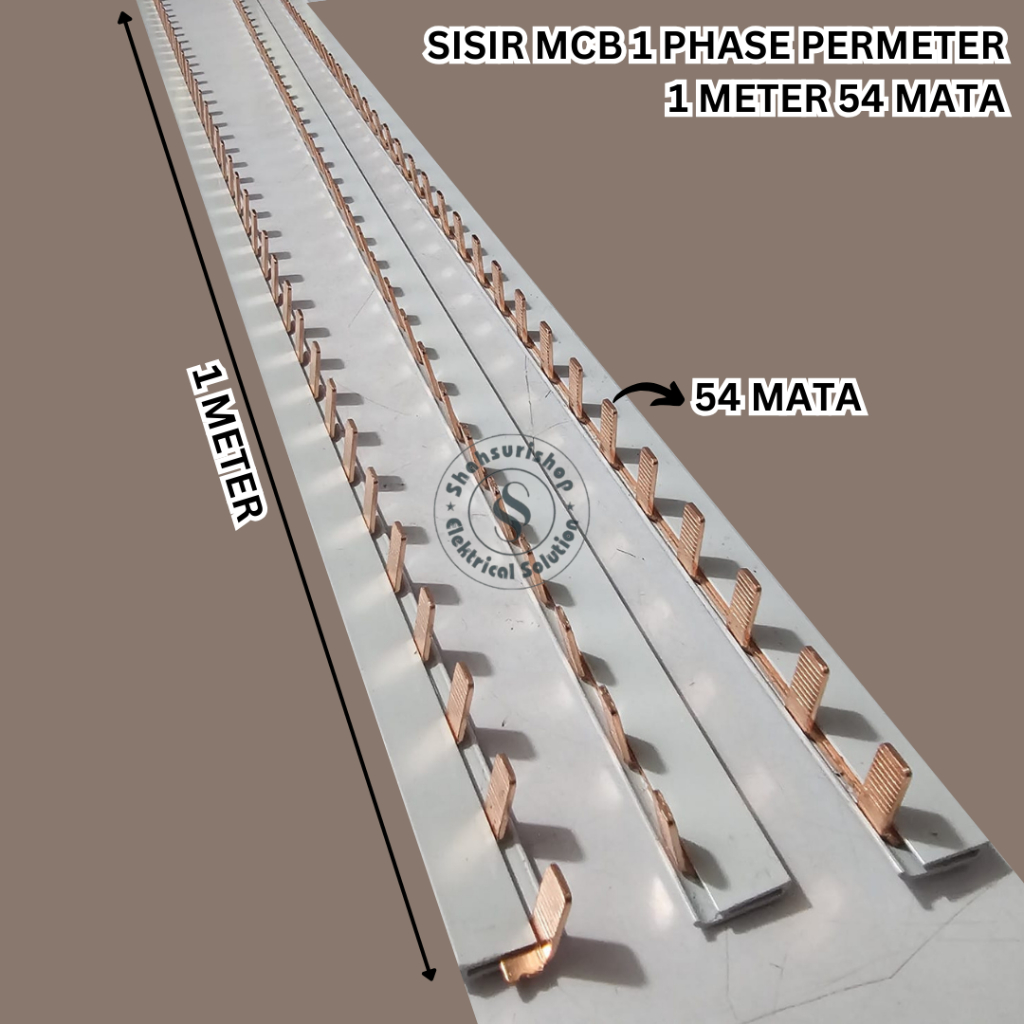 Jual BUSBAR RELL SISIR MCB 1 PHASE 54 MATA PANJANG 1 METER | Shopee ...