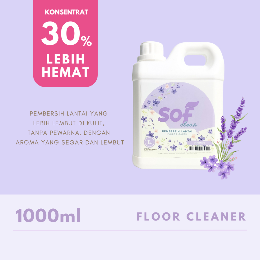 Jual Sof Clean Pembersih Lantai 1000ml, Floor Cleaner untuk Keramik Marmer Granit | Shopee Indonesia