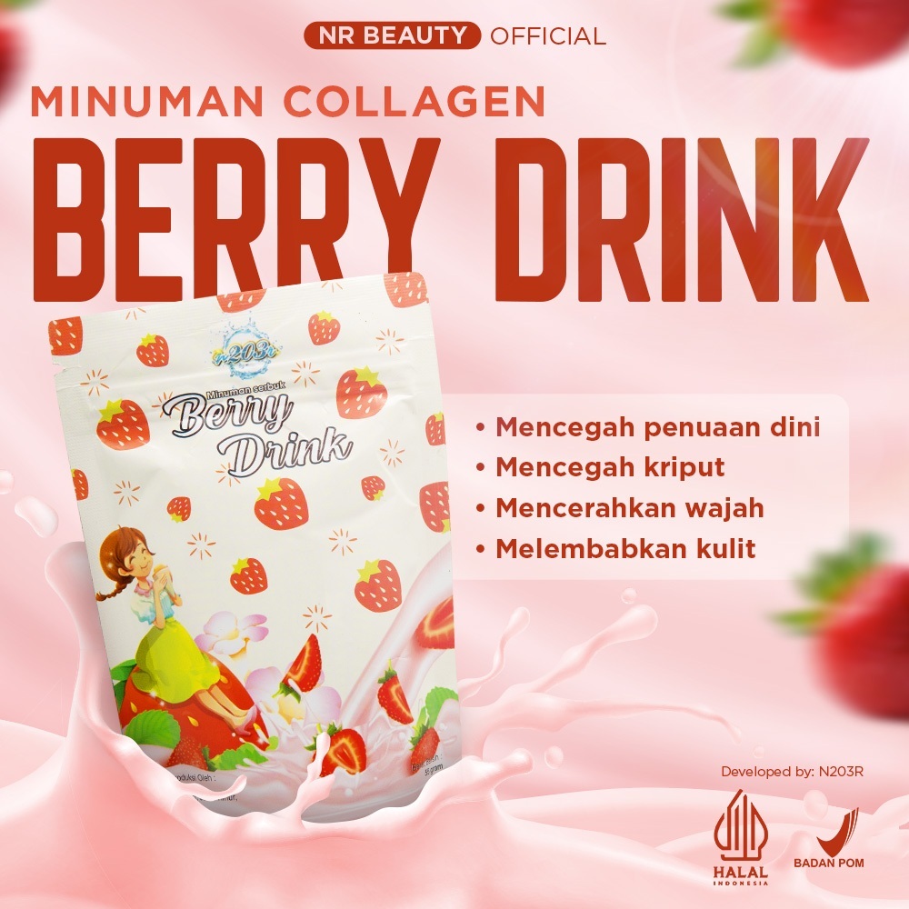 Jual N203R Minuman Collagen Berry Drink NR Beauty 55gr | Shopee Indonesia
