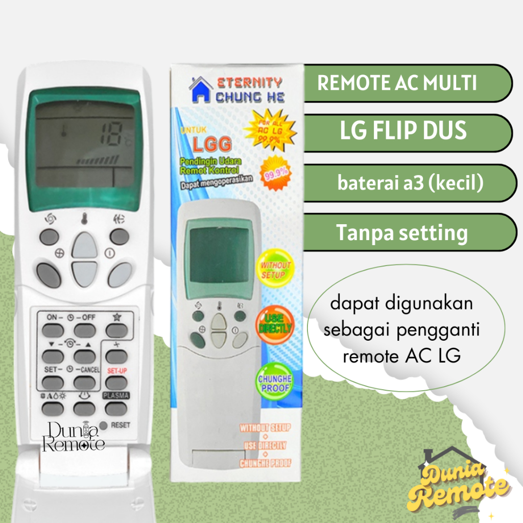 Jual Remot AC / Remote AC LG MULTI Jetcool Plasma Inverter Universal ...