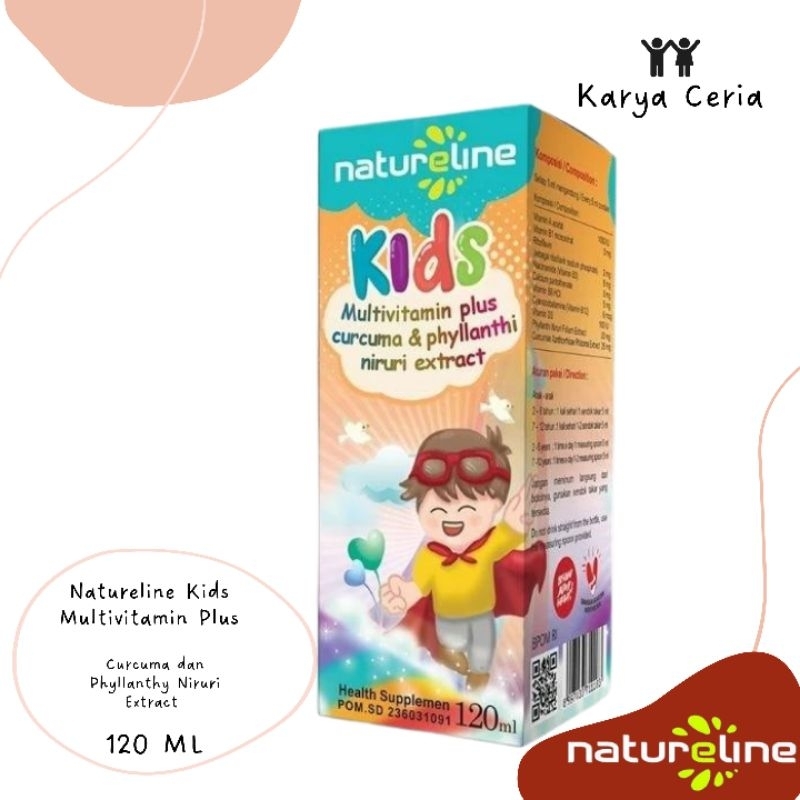 Jual Natureline Kids Multivitamin Plus Curcuma dan Phyllanthy Niruri ...