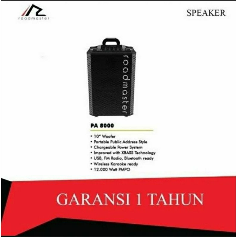 Jual Roadmaster PA-8000 BX Speaker Aktif Multimedia Bluetooth Portable ...