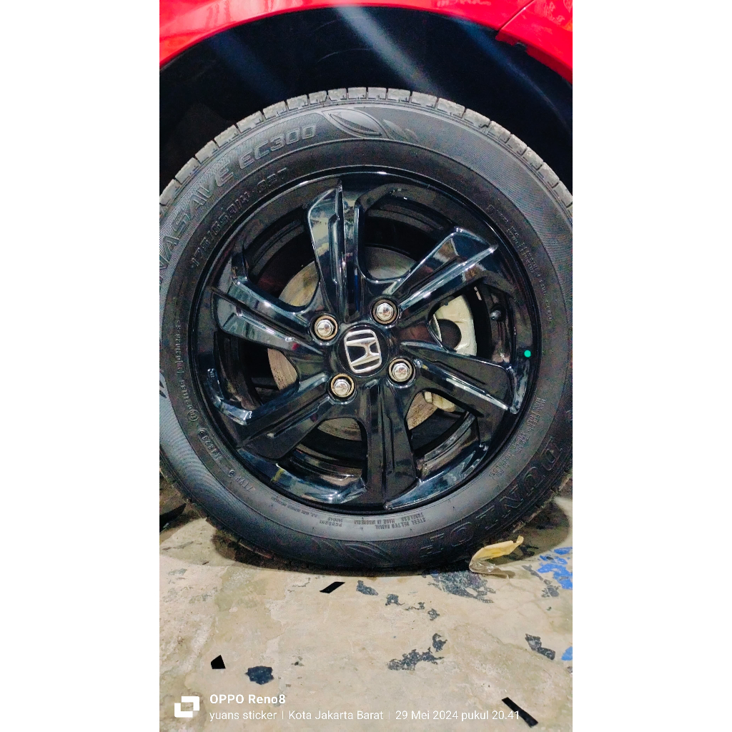 Jual STICKER VELG/STIKER DELETE SILVER PELEK/ VELG HONDA BRIO SATYA ...