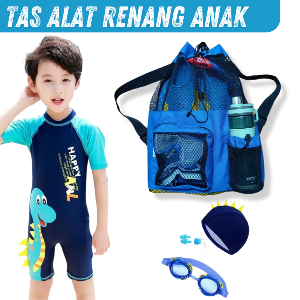 Jual Tas Alat Renang Anak / Ransel Jaring Peralatan Berenang / Kantong ...