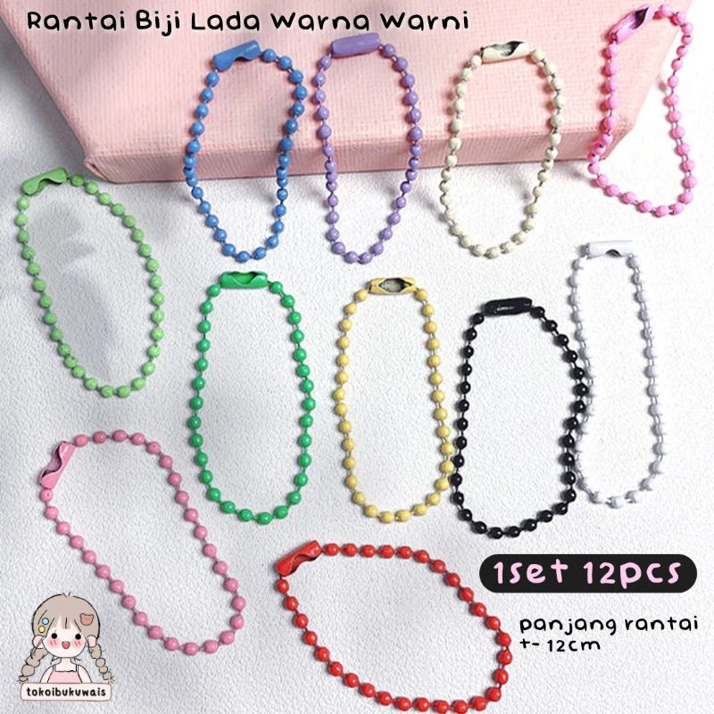 Jual (12 pcs) Ball Chain Rantai Biji Lada Merica Warna | Shopee Indonesia