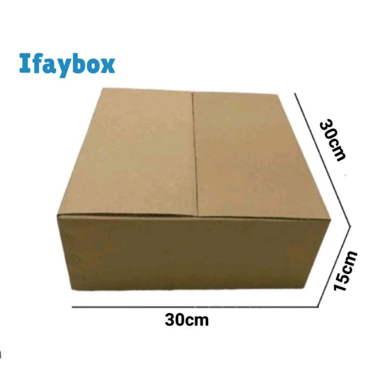 Jual Kardus box Uk. 30x30x15 cm single wall polos | Shopee Indonesia