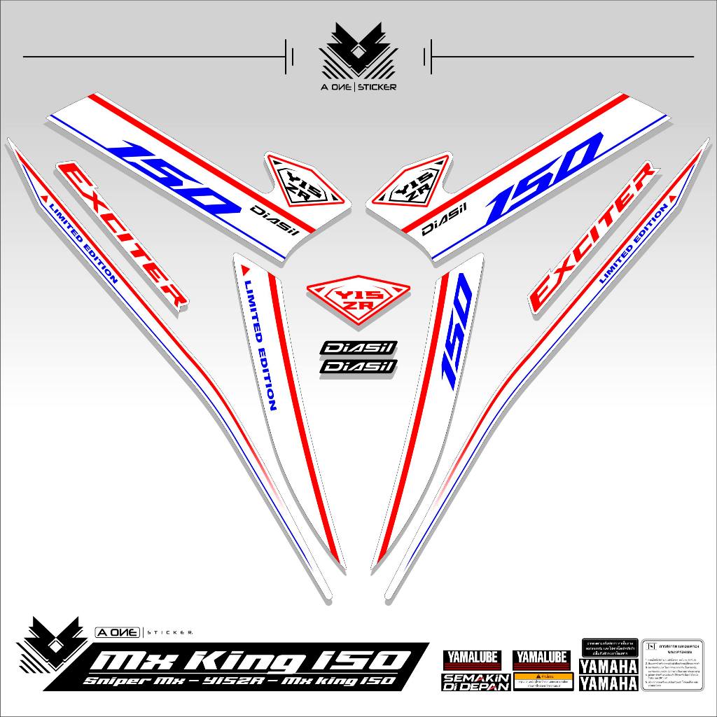 Jual STRIPING MX KING 150 MOTIF 44 / YAMAHA SNIPER 150 MXi / STICKER ...