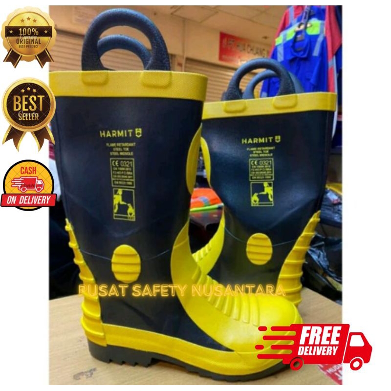 Jual Sepatu Safety Pemadam Kebakaran HARMIT / Fire Faighter / Sepatu ...