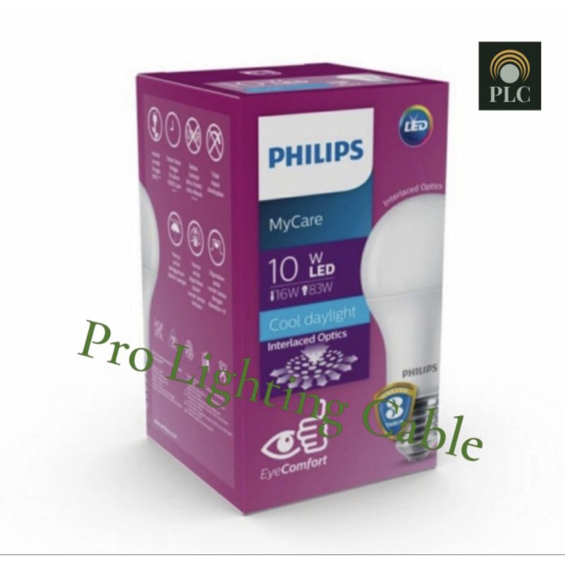 Jual Lampu Bohlam Bulb Led Mycare Philips 10 Watt Putih/Cool Daylight (10W 10 W 10Watt) | Shopee ...