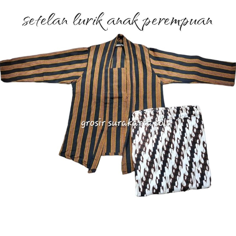 Jual Setelan baju kebaya lurik anak perempuan // baju adat anak ...