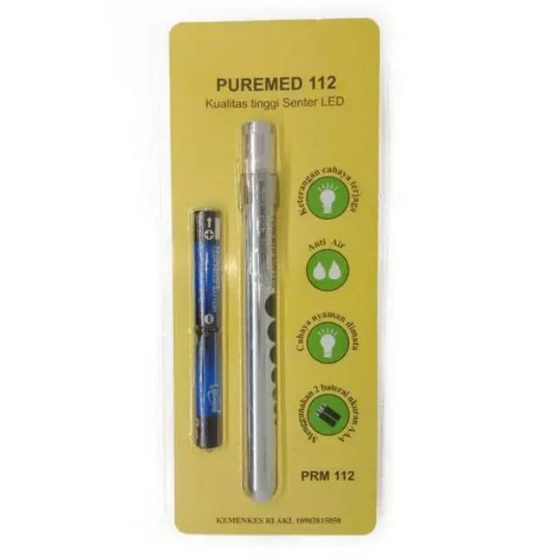 Jual Penlight Puremed 111 dan 112 Halogen Sinar Lampu Kuning / LED ...