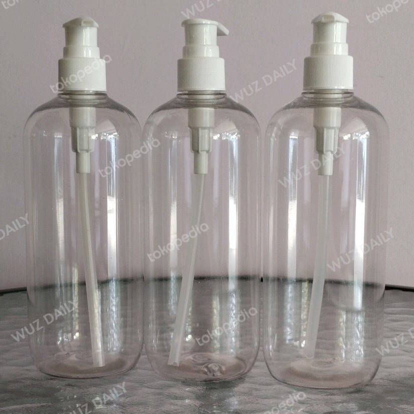 Jual Botol plastik bening PUMP 500ml botol handsoap handsanitizer 500 ml | Shopee Indonesia