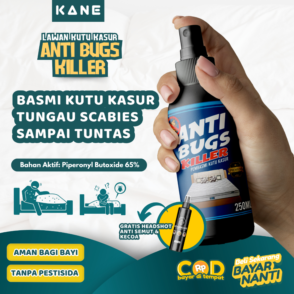 Jual ANTIBUGS Obat Anti Kutu Kasur Ampuh Aman Buat Bayi Pembasmi Kutu ...