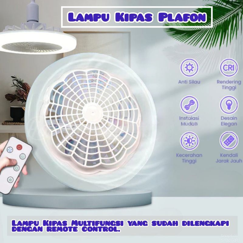 Jual Lampu Kipas Plafon Lampu Plafon Remote Control LED Lampu Kipas ...
