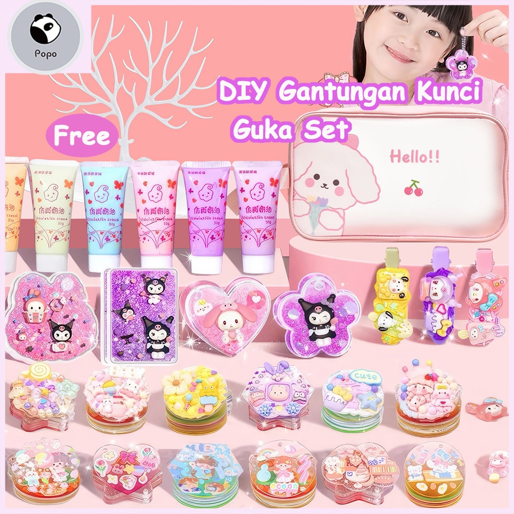 Jual (Free gift)DIY Gantungan Kunci Set Guka Deco Cream Set DIY ...