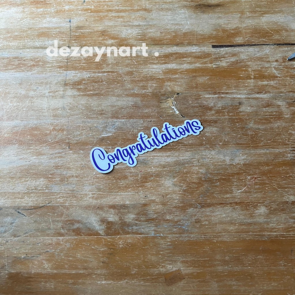 Jual Sticker (4) Congratulations / Stiker Congrats / Cutting Sticker ...