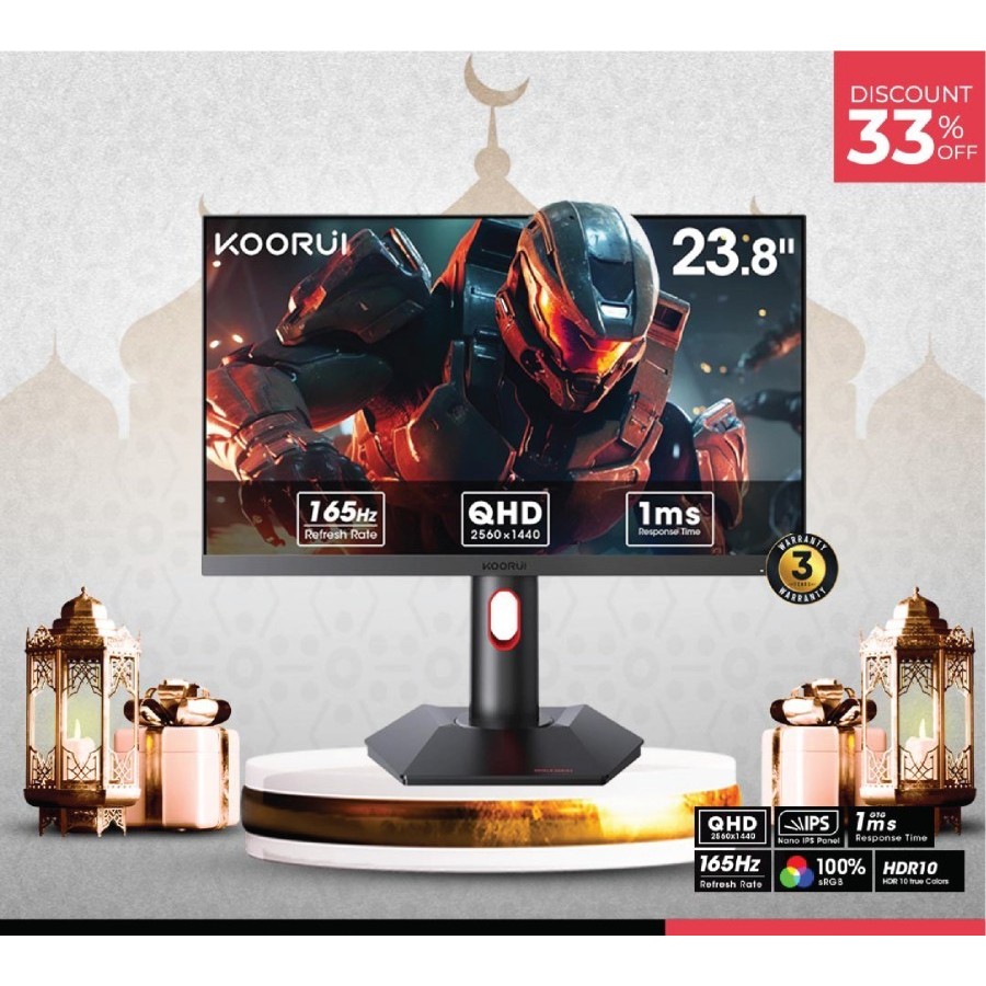 Jual Koorui 24 Inch Qhd Gaming Monitor 165hz 1ms Nano Ips 2k 100 Srgb