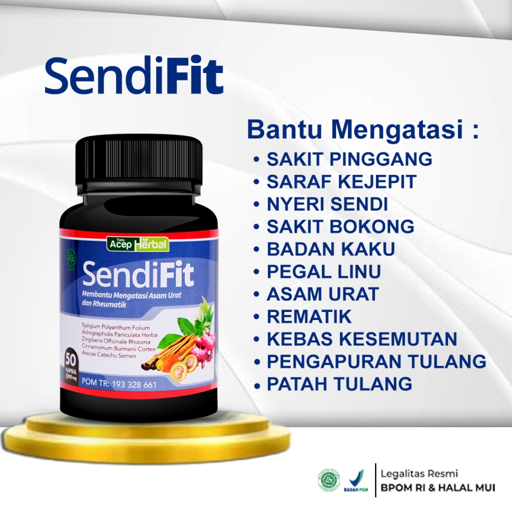 Jual Sendifit Original Obat Saraf Kejepit Sakit Pinggang Asam Urat ...