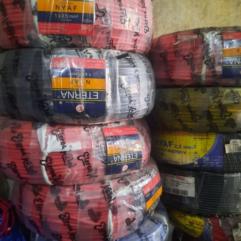 Jual Kabel eterna serabut NYAF tunggal 1x1,5mm - 1x2,5mm 100M | Shopee Indonesia