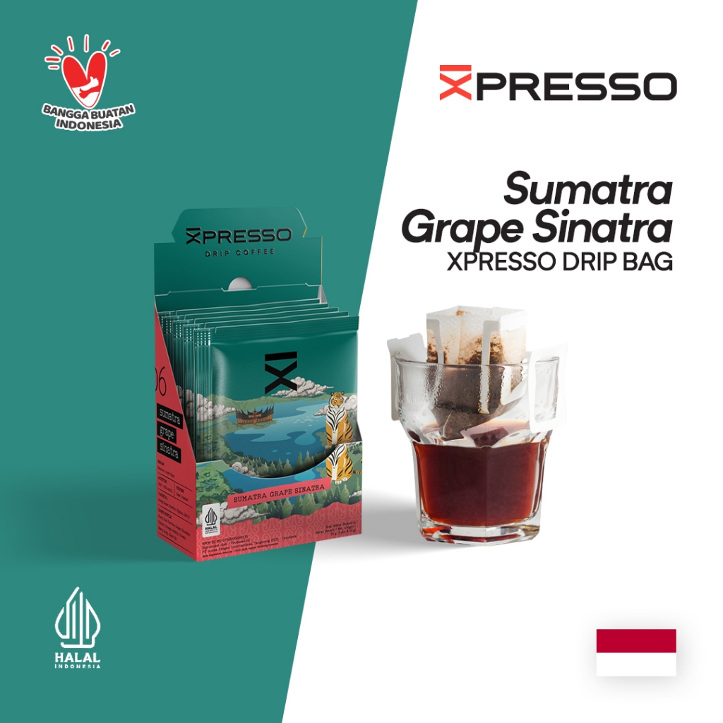 Jual Drip Bag Coffee Sumatra Grape Sinatra - Xpresso Kopi Drip Bag 5pcs ...
