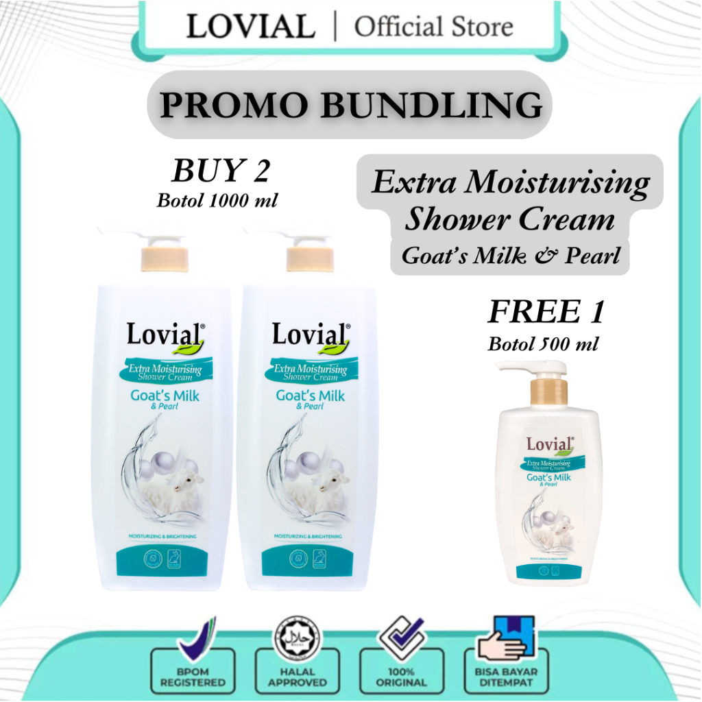 Jual Lovial - Shower Cream Goat's Milk & Pearl - Sabun Mandi Cair Anti ...