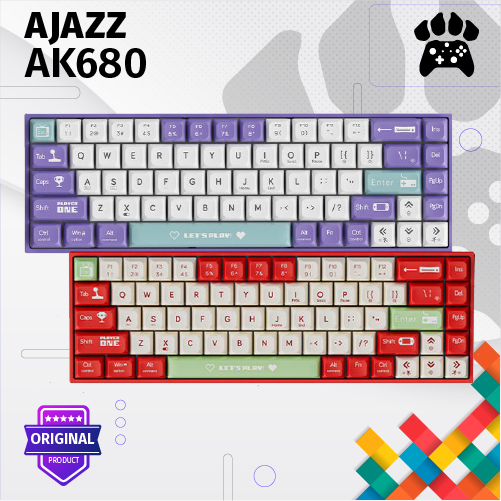 Jual Ajazz AK680 Mechanical Keyboard Dual Mode Connectivity 68 Keys ...