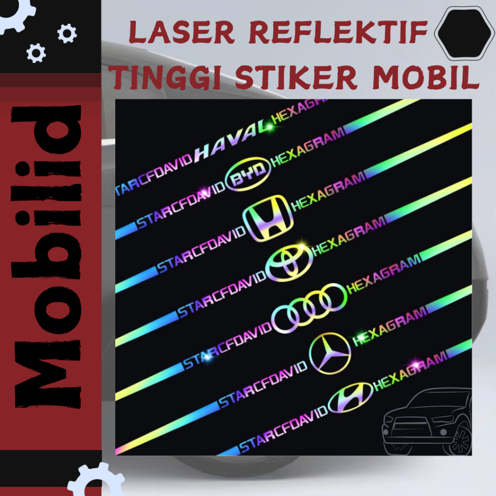 Jual Hologram Stiker 3D Mobil Stiker Mobil 3D Hologram 60cm Stiker ...